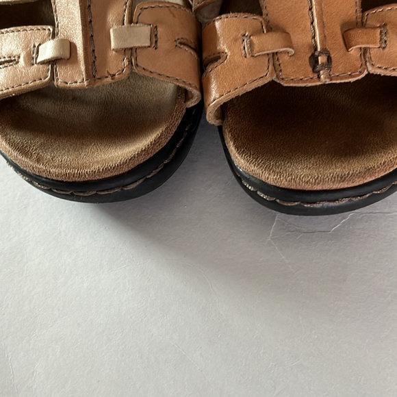 Clarks | Shoes | Clarks Bendables Leximarigold Leather Open Toe Sling ...